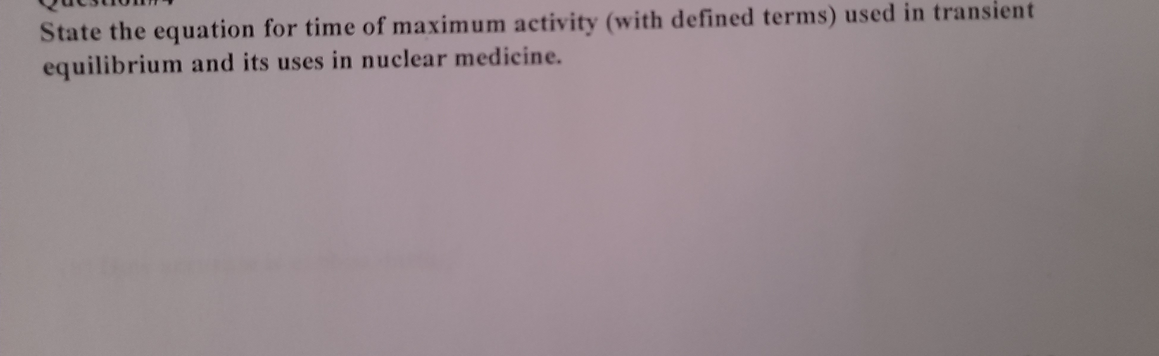 Solved State the equation for time of maximum activity (with | Chegg.com