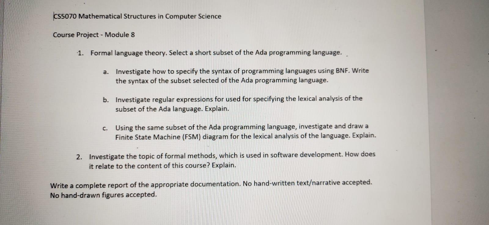 |CS5070 Mathematical Structures in Computer Science | Chegg.com
