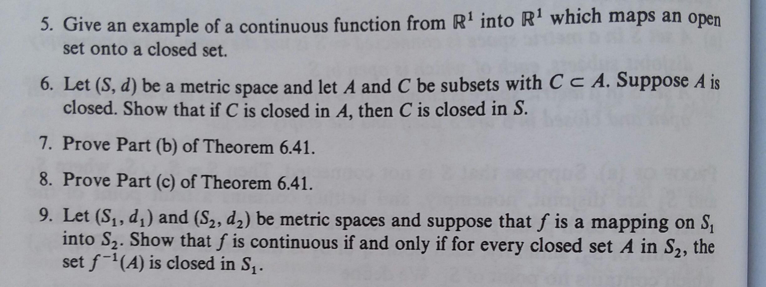 Solved 5. Give an example of a continuous function from R' | Chegg.com