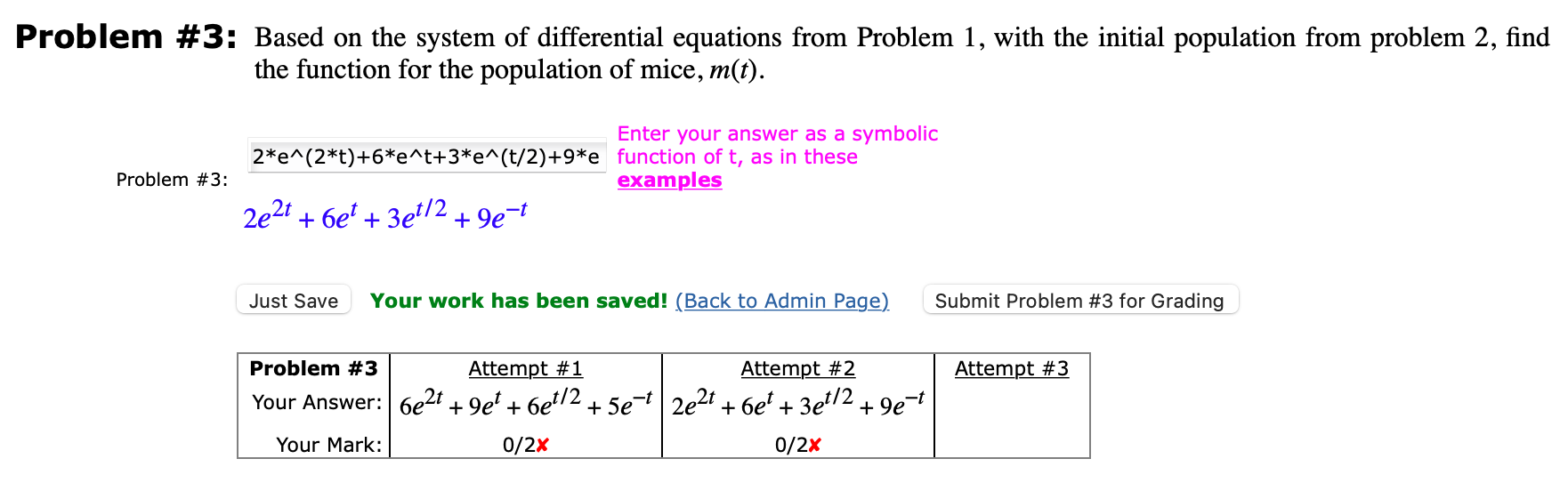lem \#3: Based on the system of differential | Chegg.com