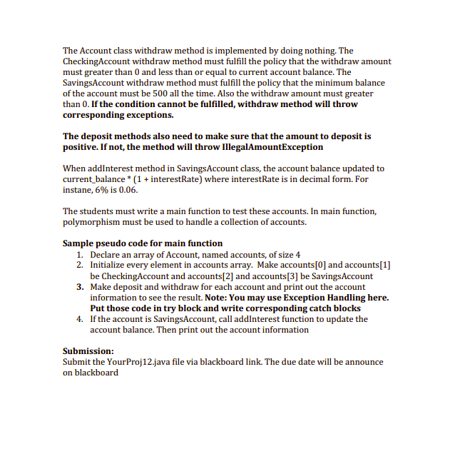 Solved Project Twelve Exception Handle Purpose: The purpose | Chegg.com