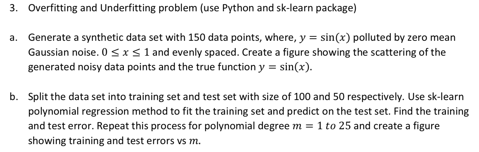 3 Overfitting And Underfitting Problem Use Python