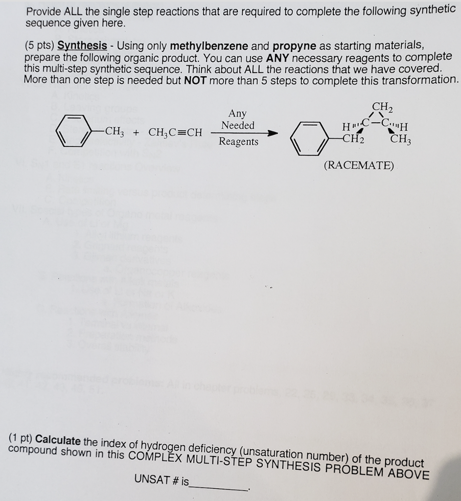 Solved Provide ALL the single step reactions that are | Chegg.com