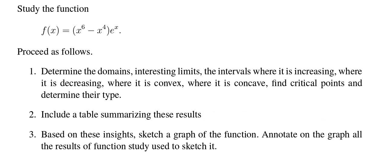 Solved Please I need help with the study of function | Chegg.com