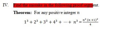 Solved Theorem: For any positive integer n | Chegg.com