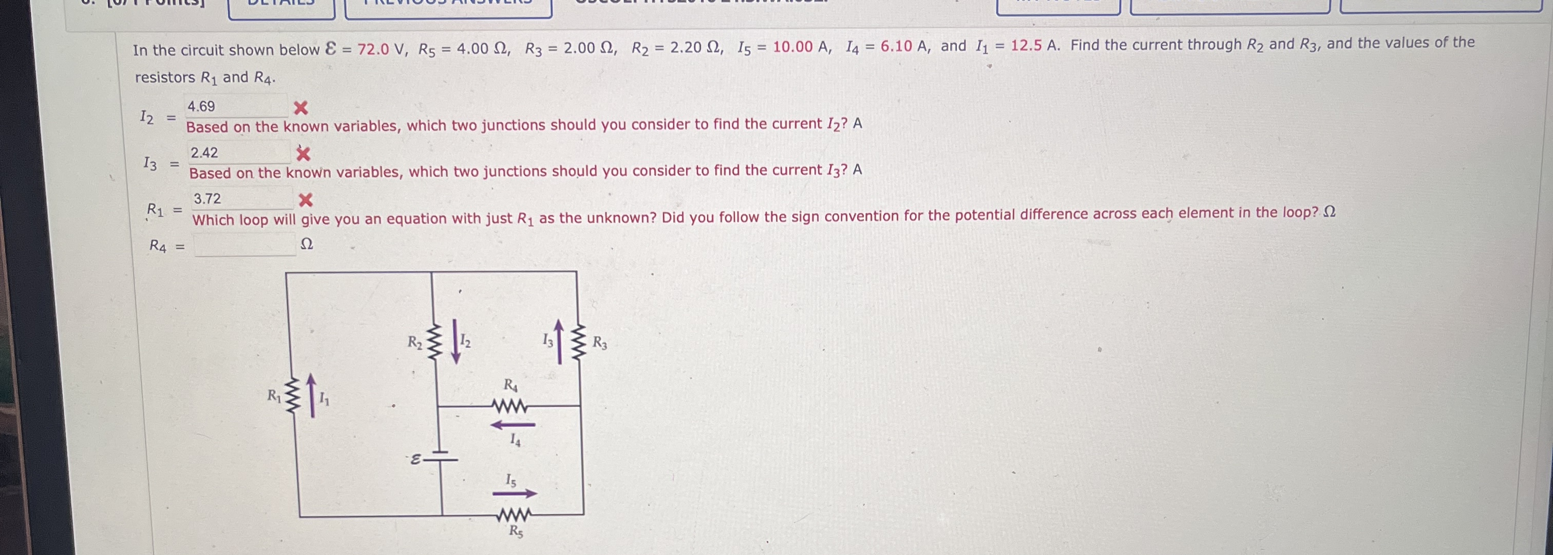 Solved In the circuit shown below ε=72.0 | Chegg.com