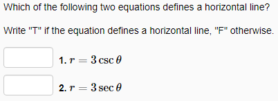 Solved Which of the following two equations defines a | Chegg.com