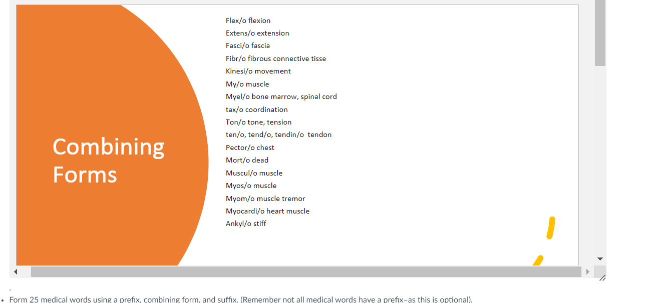 Solved Flex/o flexion Extens/o extension Fasci/o fascia | Chegg.com