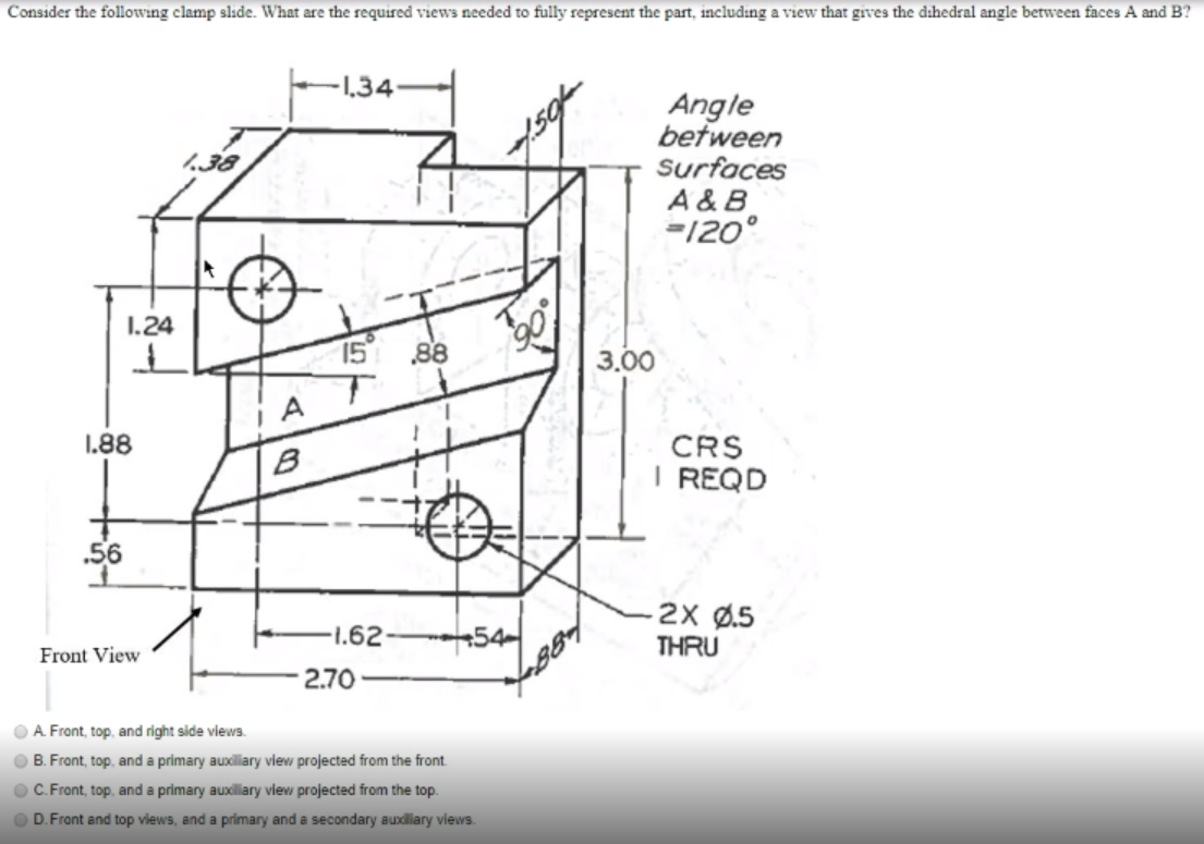 Solved Consider the following clamp slide. What are the | Chegg.com