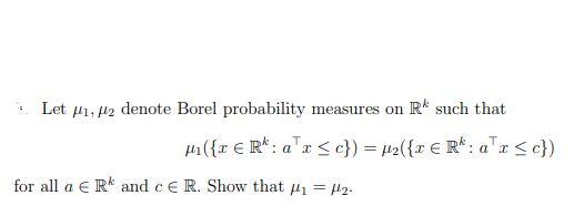 Solved Let M1, M2 denote Borel probability measures on R | Chegg.com