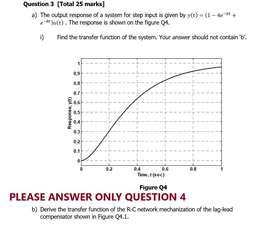 Solved Question 3 [Total 25 marks] a) The output response of | Chegg.com