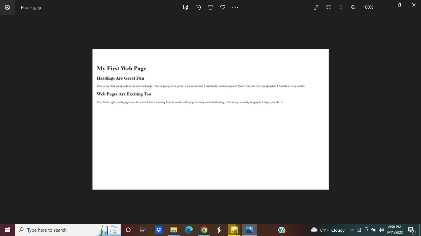 Solved Create a Web page which displays the texts shown in | Chegg.com