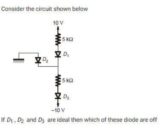 Solved Consider the circuit shown below 10 V 5k_2 VD D2 5 ΚΩ | Chegg.com