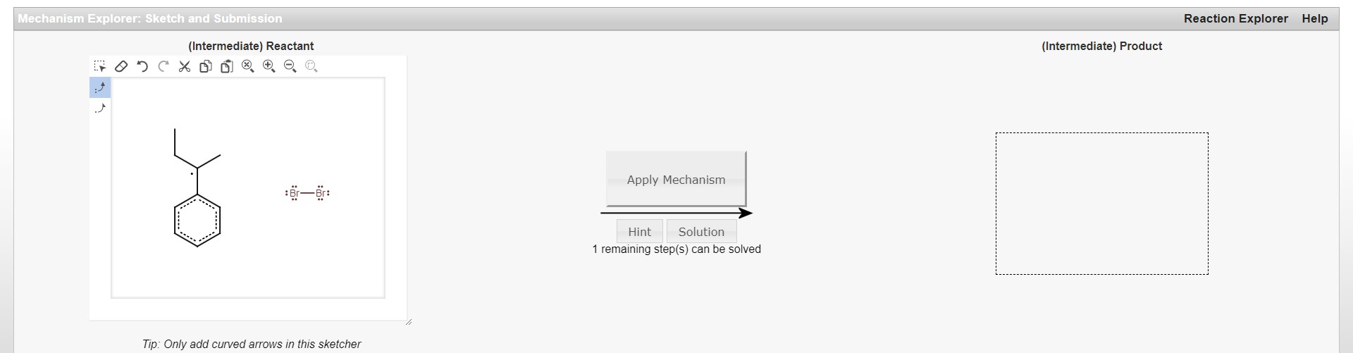 Solved IIntermediatite) rododuct Tip: Only add curved arrows | Chegg.com