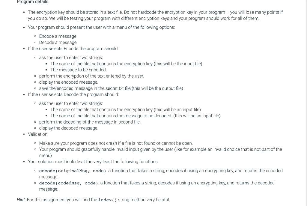 Solved For this assignment, we are going to create a program | Chegg.com