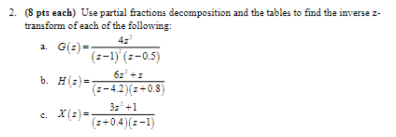 Solved Please ONLY DO ﻿PART 2b!: ( 8 pts ﻿each) ﻿Use partial | Chegg.com