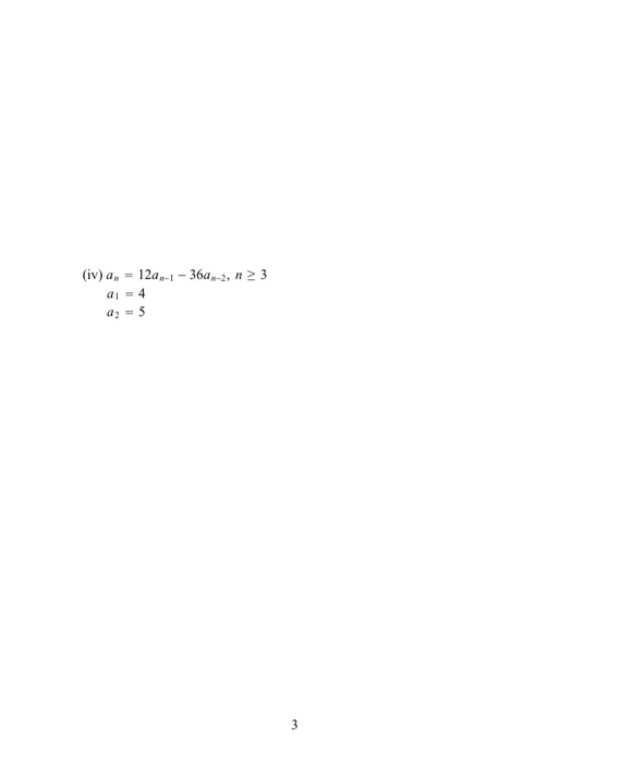 Solved Solve the recurrence relation | Chegg.com