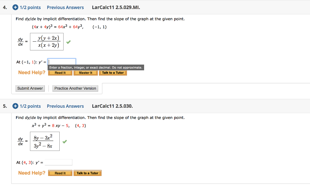 Solved 4. + 1/2 points Previous Answers LarCalc11 | Chegg.com Solved 4. + 1/2 points Previous Answers LarCalc11 | Chegg.com