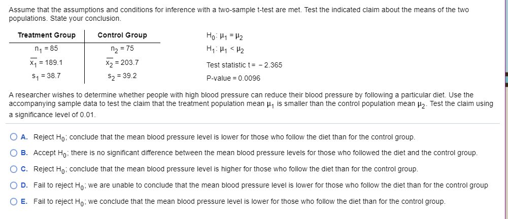 Solved Assume that the assumptions and conditions for | Chegg.com