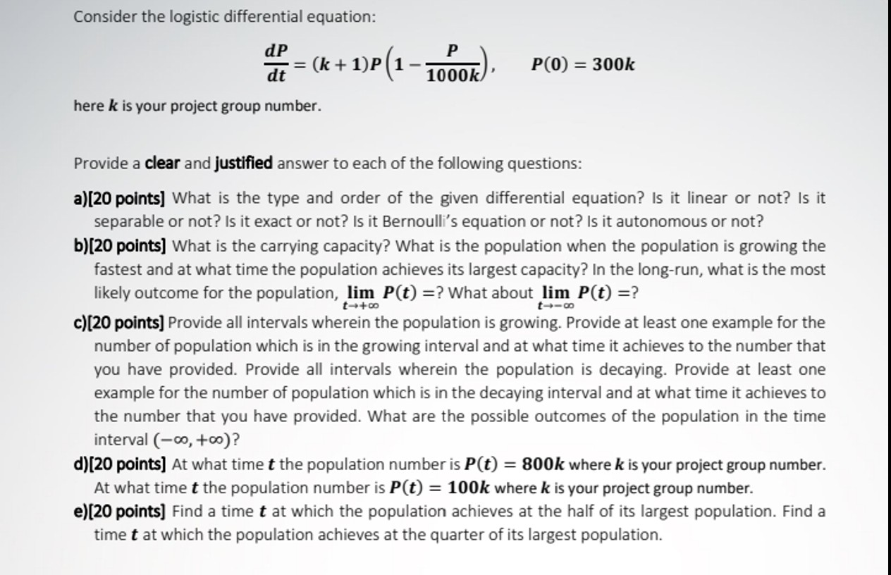 If the harvesting is done at a rate proportional to | Chegg.com