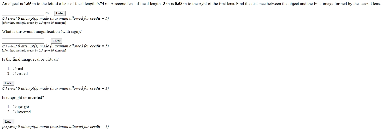 Solved m [2.5 points] 0 attempt(s) made (maximum allowed for | Chegg.com
