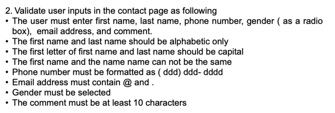 Solved Edit the existing contact.html code to prompt user to | Chegg.com