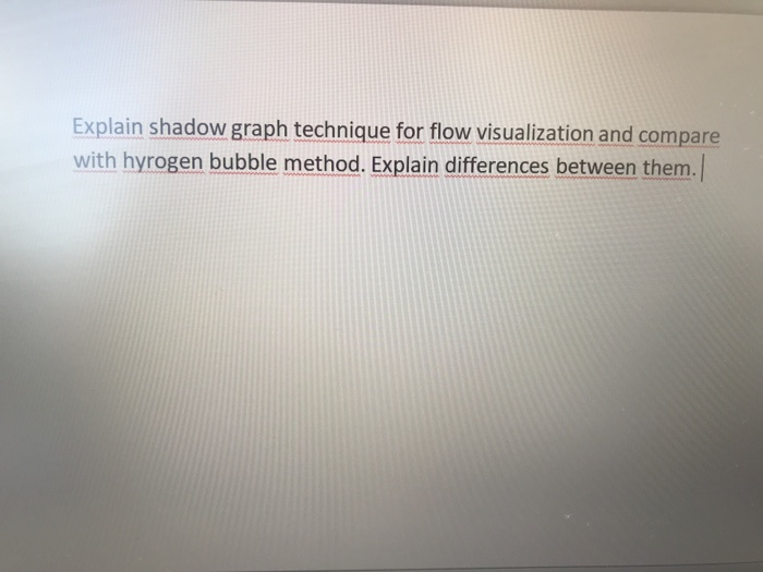 Solved Explain shadow graph technique for flow visualization | Chegg.com