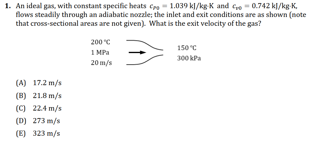 Solved An ﻿ideal gas, with constant specific heats | Chegg.com