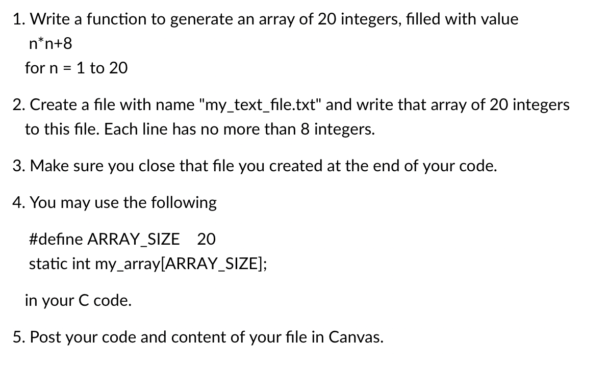 Solved In this assignment, you need to handle integer array | Chegg.com
