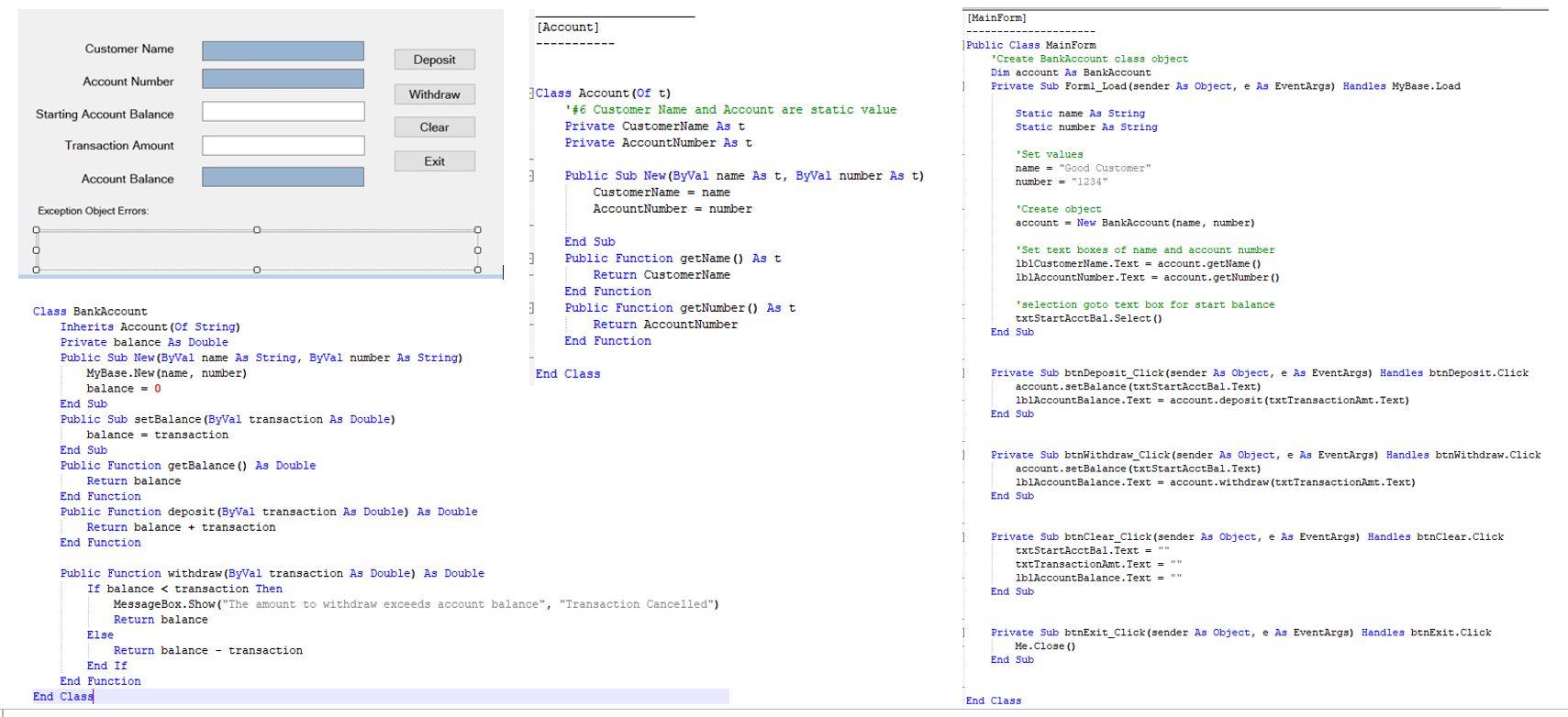 Solved how to add exceptions handling statements to existing | Chegg.com
