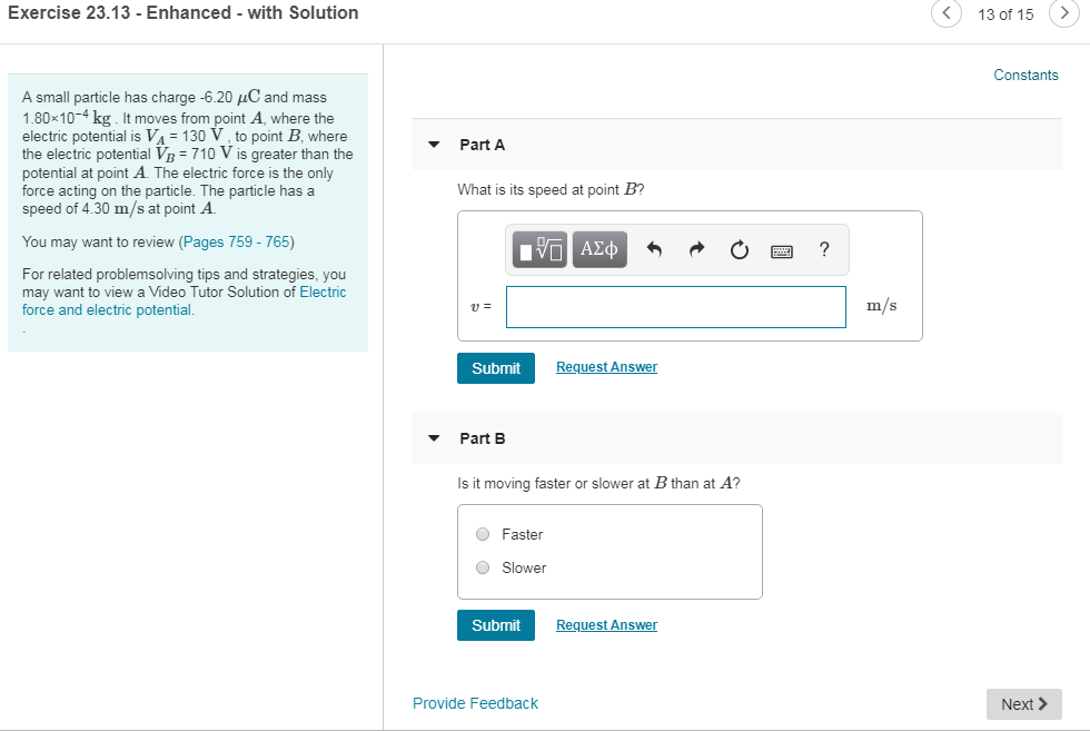 Solved: Conceptual Question 23.01 Part A If The Electric F... | Chegg.com
