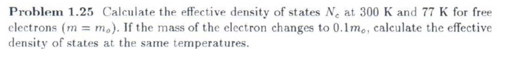 Solved Problem 1.25 Calculate the effective density of | Chegg.com