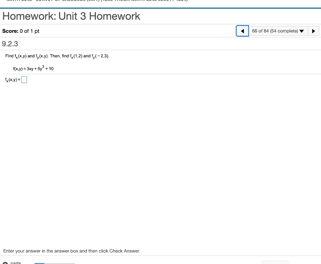 Solved Homework: Unit 3 Homework Score: 0 of 1 pt 66 of 84 | Chegg.com