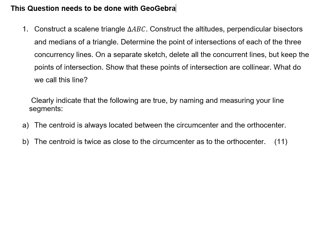 Solved his Question needs to be done with GeoGebra 1. | Chegg.com