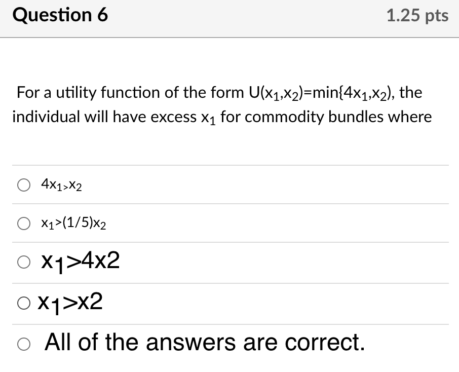 Solved For a utility function of the form | Chegg.com