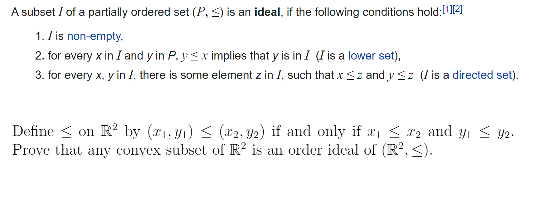 Solved A subset I of a partially ordered set (P, 5) is an | Chegg.com
