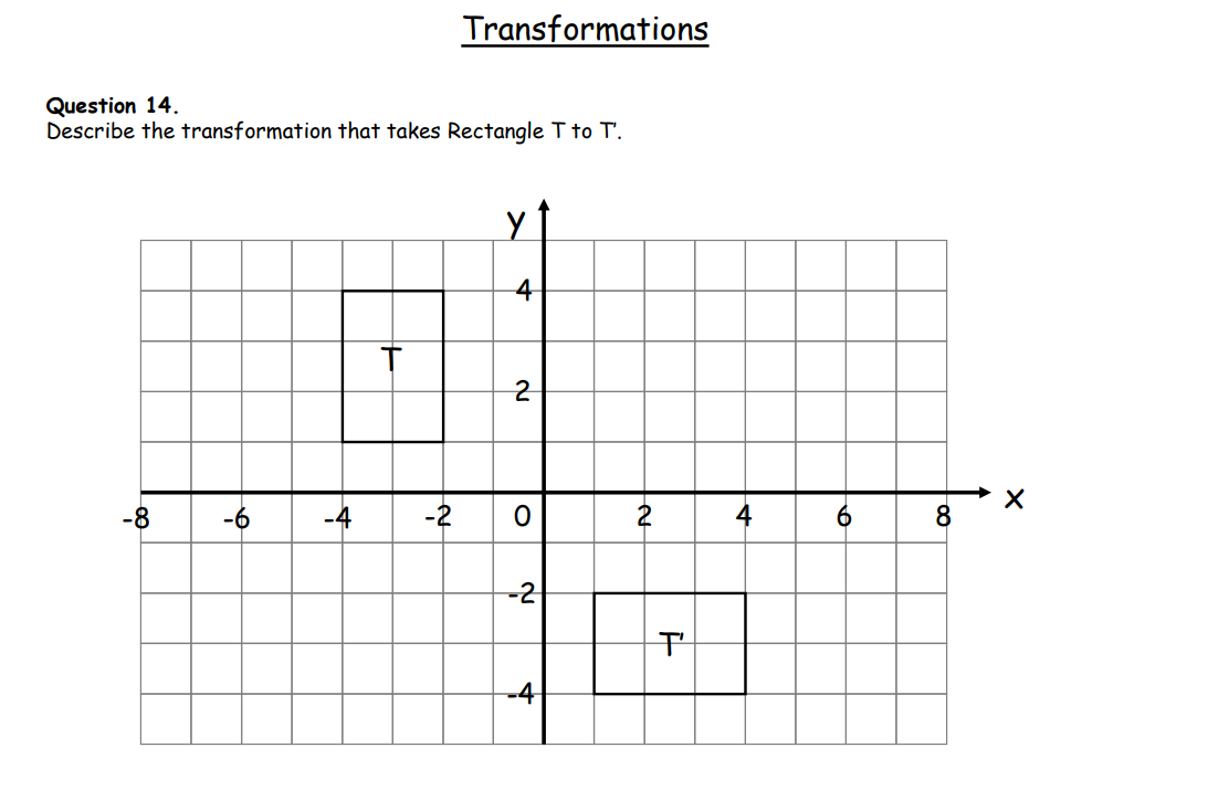 Transformations Question 14. Describe the | Chegg.com