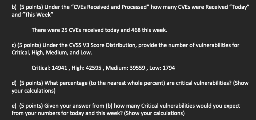 Solved **** Answer only part d) and e) and will give good | Chegg.com