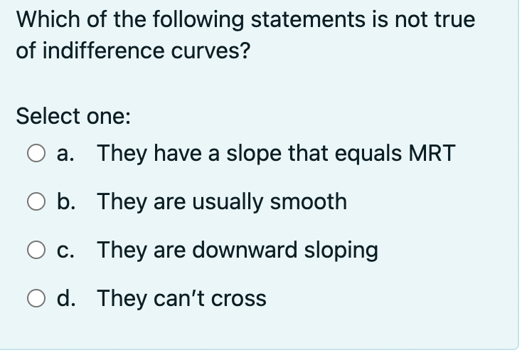 Solved Which of the following statements is not true of | Chegg.com