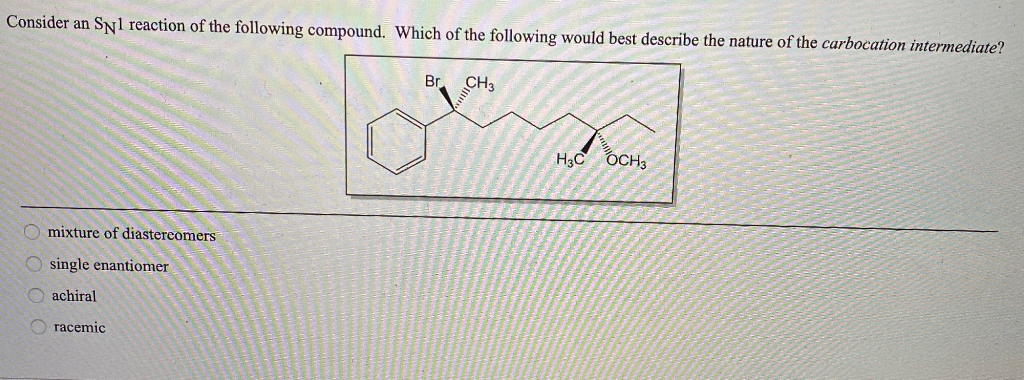 Solved Consider an Syl reaction of the following compound. | Chegg.com