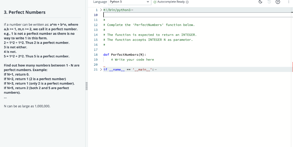 Solved Language Python 3 Autocomplete Ready O 3. Perfect | Chegg.com Solved Language Python 3 Autocomplete Ready O 3. Perfect | Chegg.com
