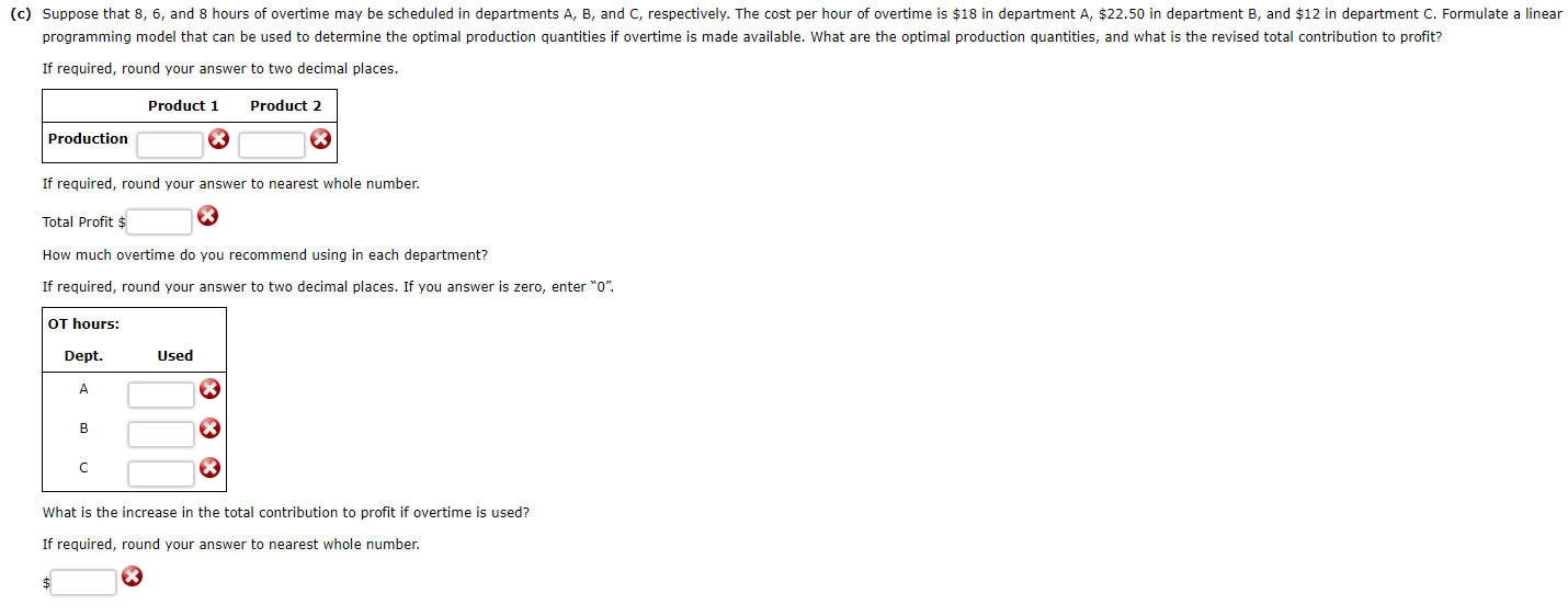 Solved profitability: (a) Develop a linear programming model | Chegg.com