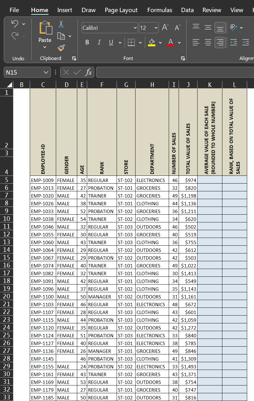 Solved File Home Insert Draw Page Layout Formulas Data | Chegg.com