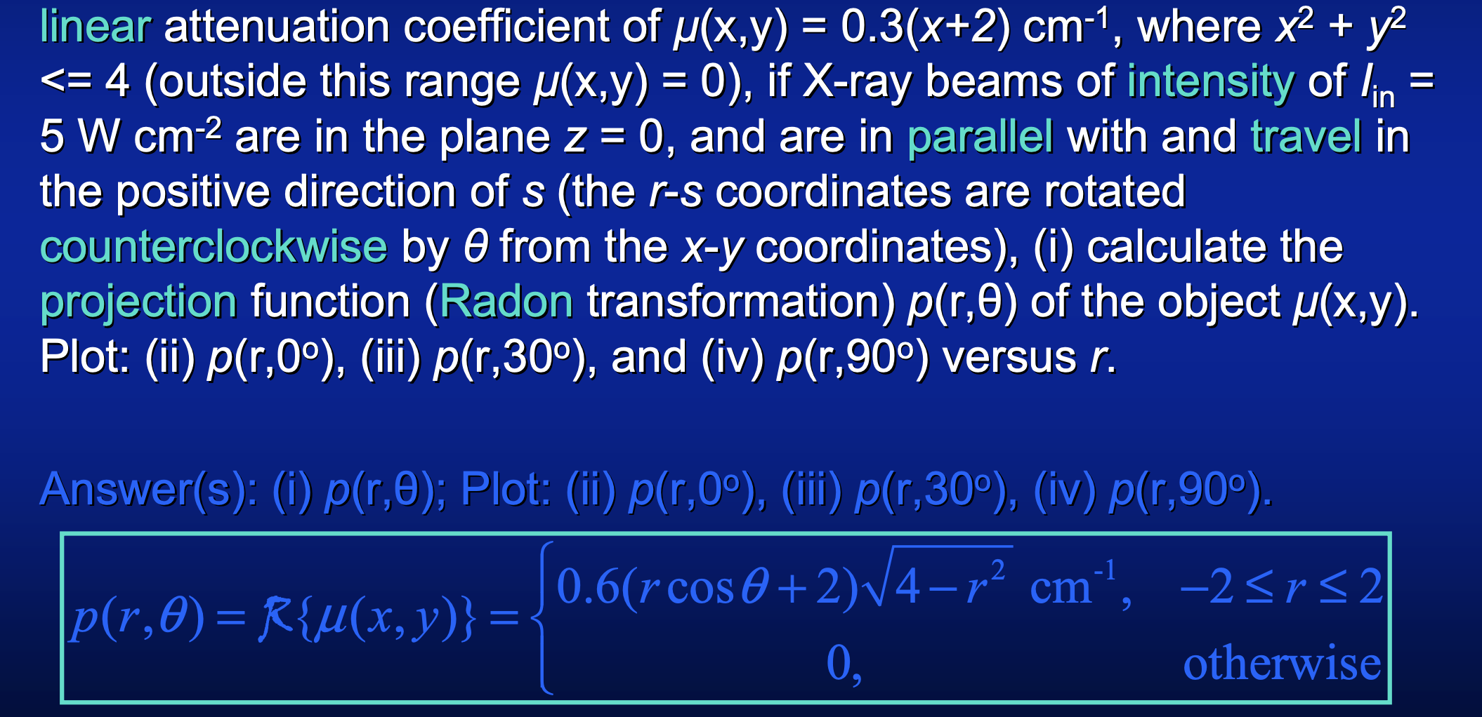 linear attenuation coefficient of | Chegg.com