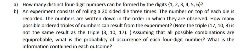 Solved How Many Distinct Four Digit Numbers Can Be Formed By