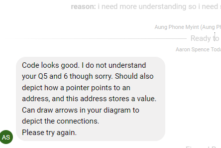 Solved Code looks good. I do not understand your Q5 and 6 | Chegg.com