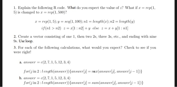 Solved What's the Rcode and output in Rstudio？ | Chegg.com