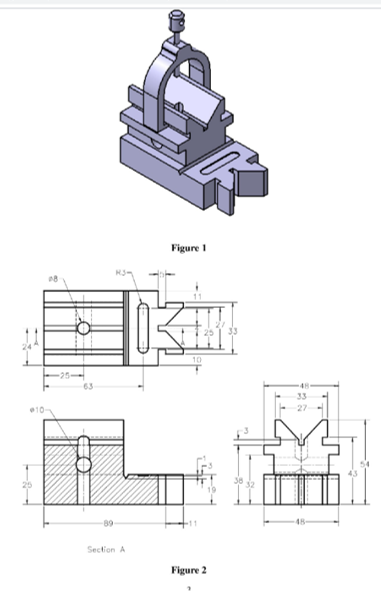 Solved Assemble all the parts and draw the front, right-side | Chegg.com