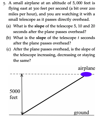 Solved 5. A small airplane at an altitude of 5,000 feet is | Chegg.com