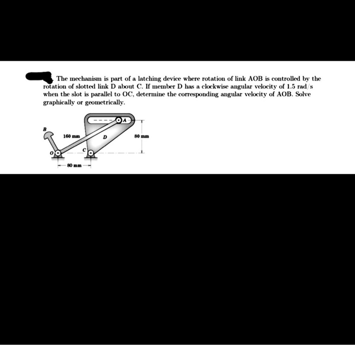 Solved The mechanism is part of a latching device where | Chegg.com